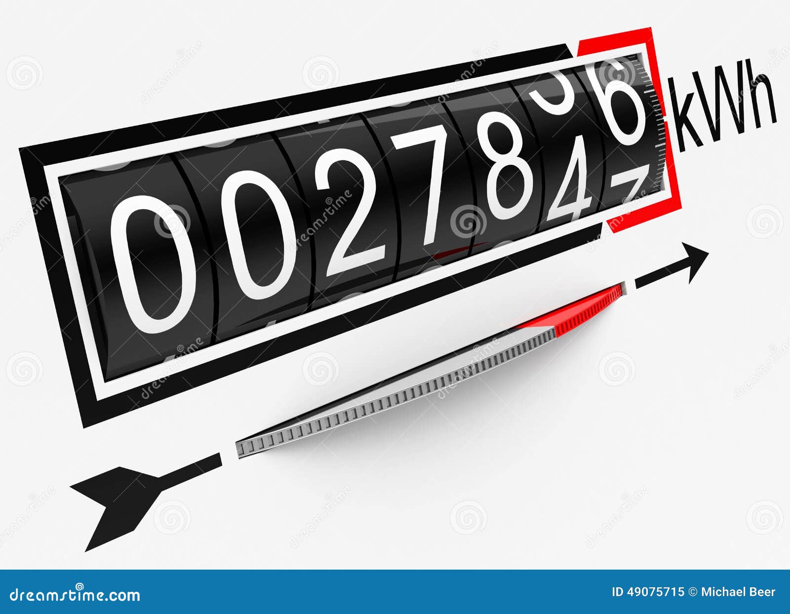 The electric meter stock illustration. Illustration of dial - 49075715