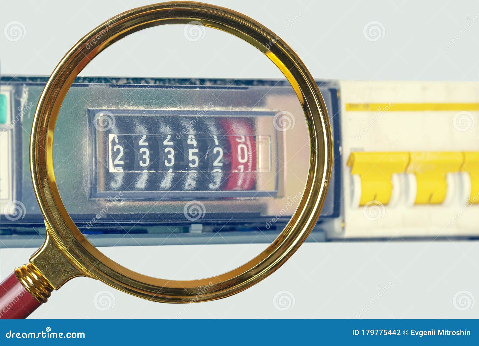 Electric Meter Display and Dials Close-up Stock Photo - Image of charge ...