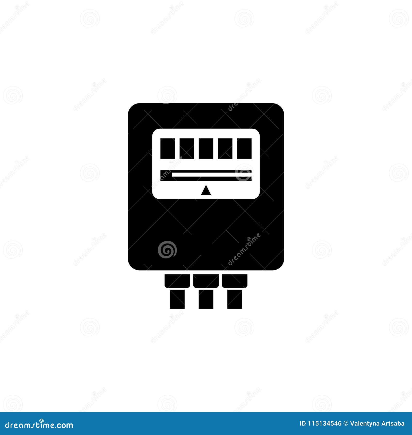 Electric Meter Flat Vector Icon Stock Vector - Illustration of ...