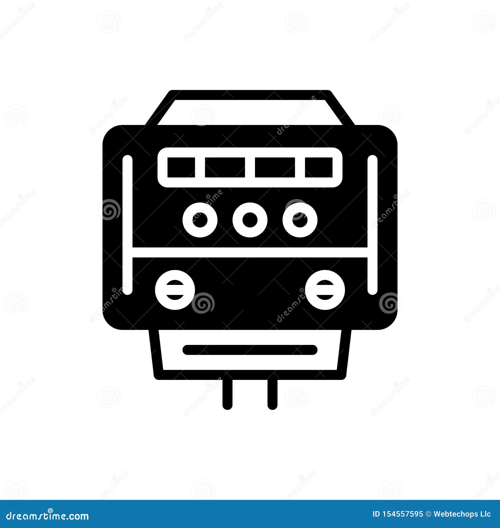 Black Solid Icon for Electric Meter, Meter and Kilowatt Stock ...