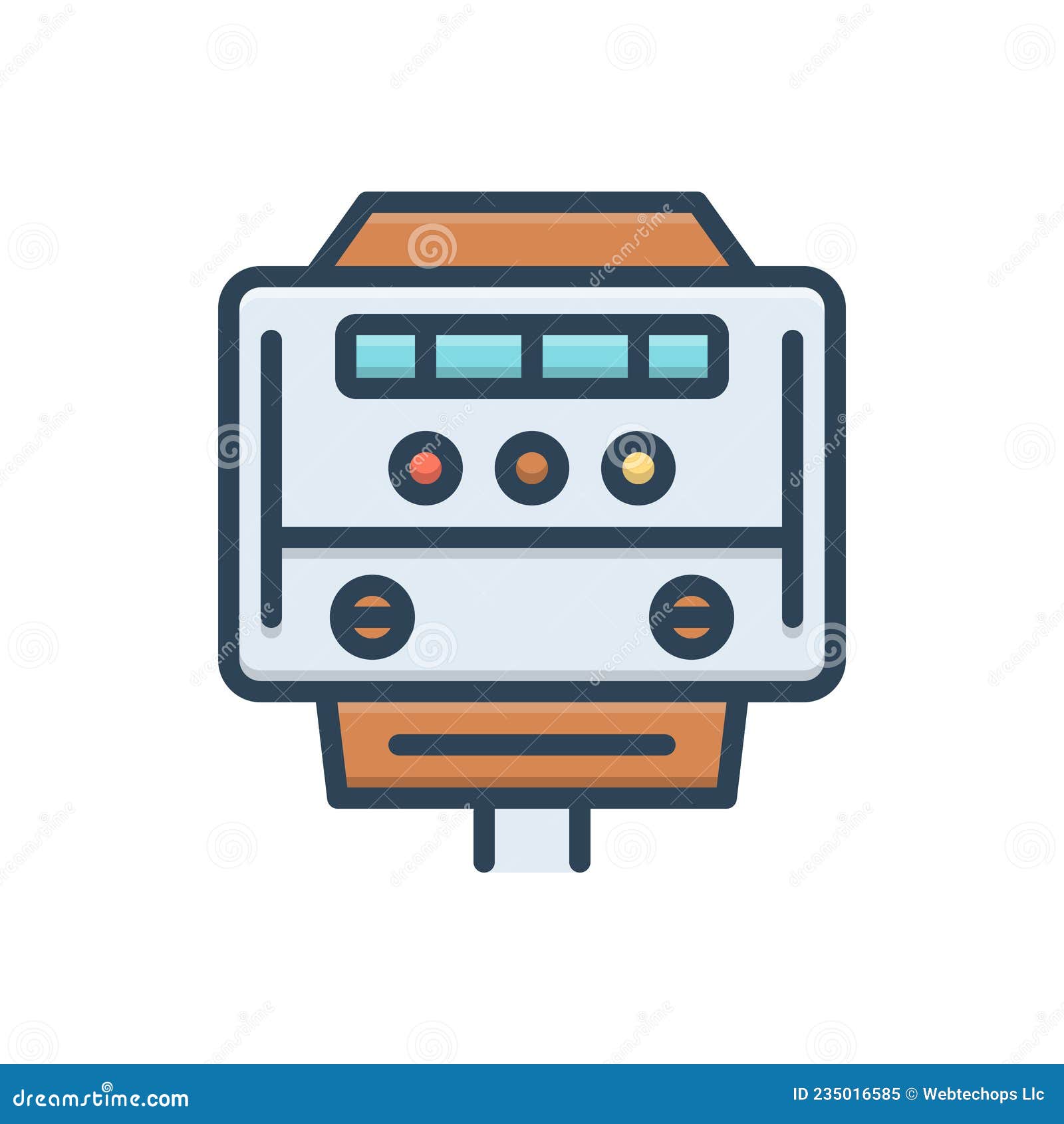 Color Illustration Icon for Electric Meter, Meter and Kilowatt Stock ...