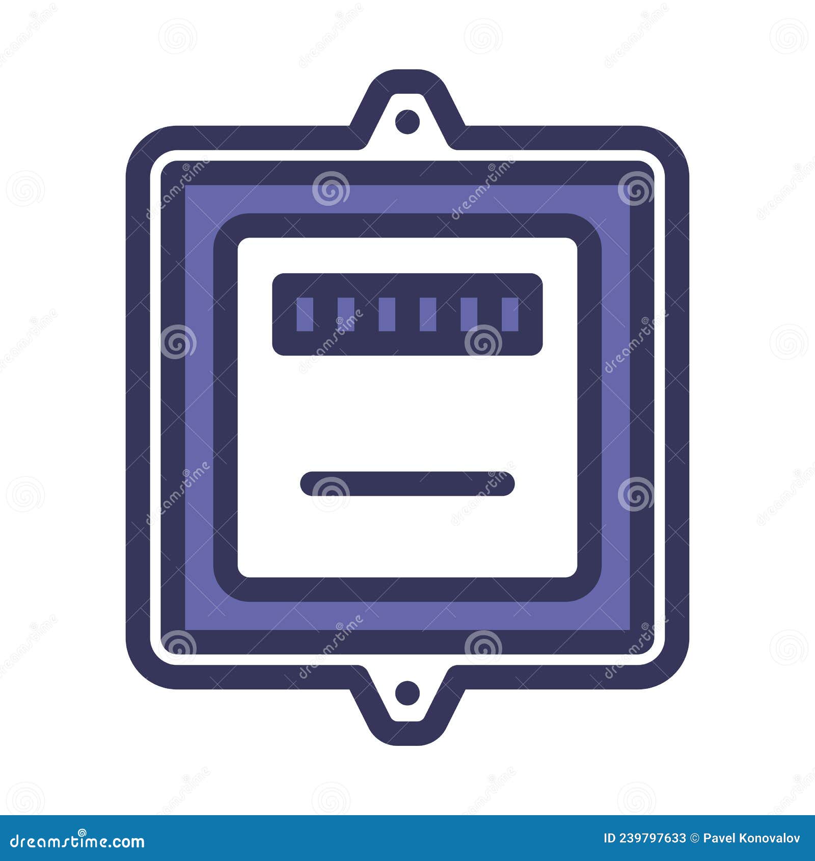 Electric Meter Icon stock vector. Illustration of logo - 239797633