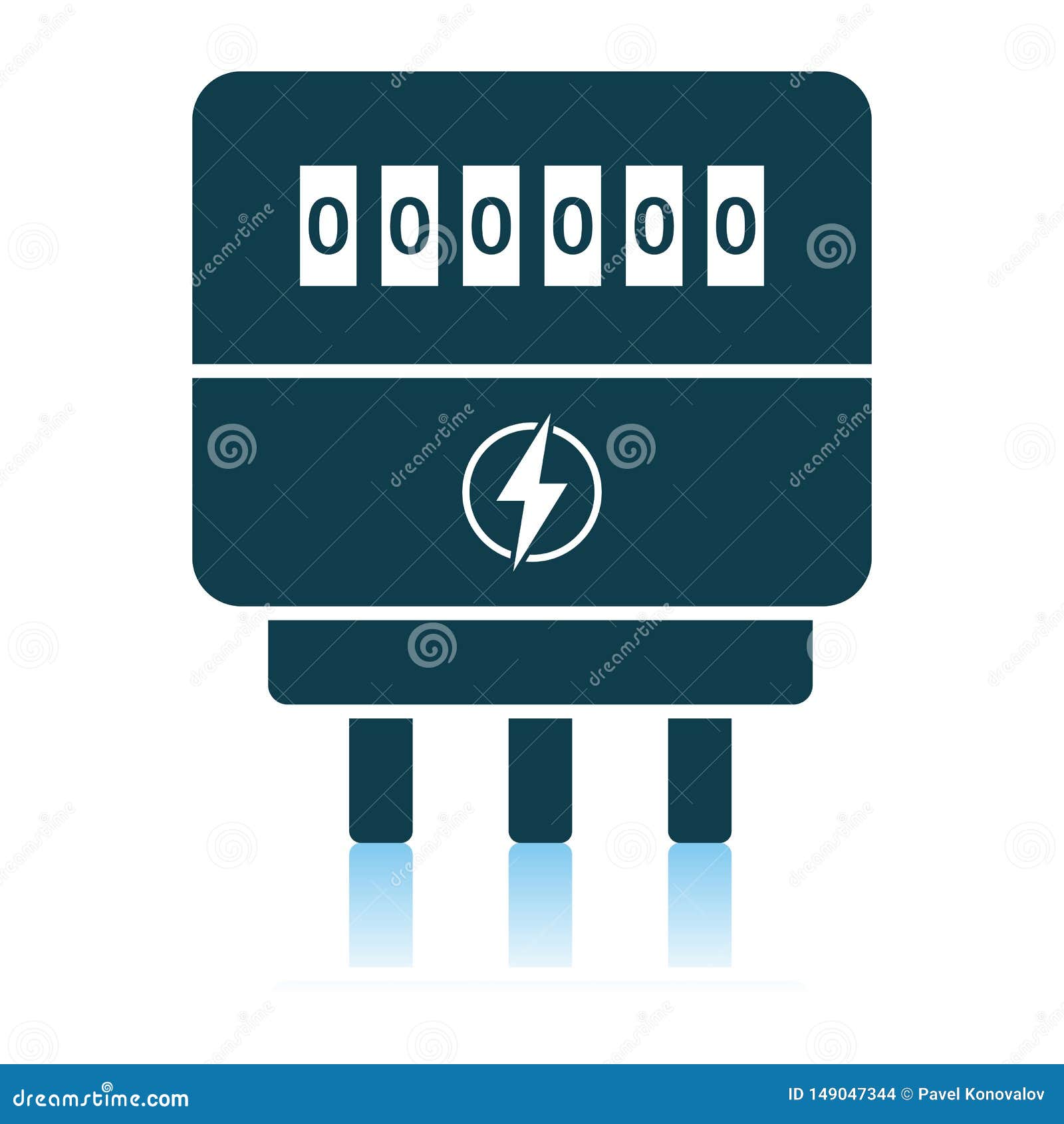 Electric Meter Icon stock vector. Illustration of measure - 149047344