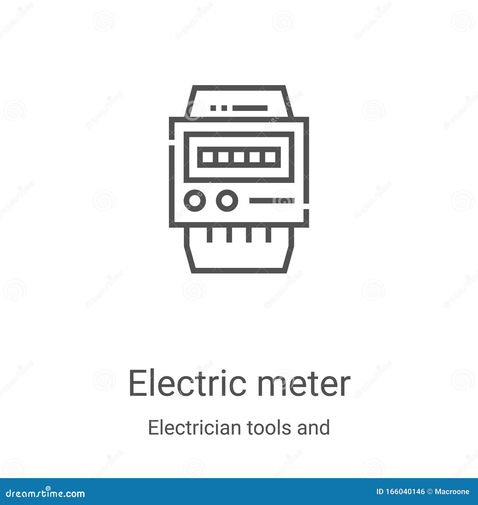Electric Meter Icon Vector from Electrician Tools and Elements ...