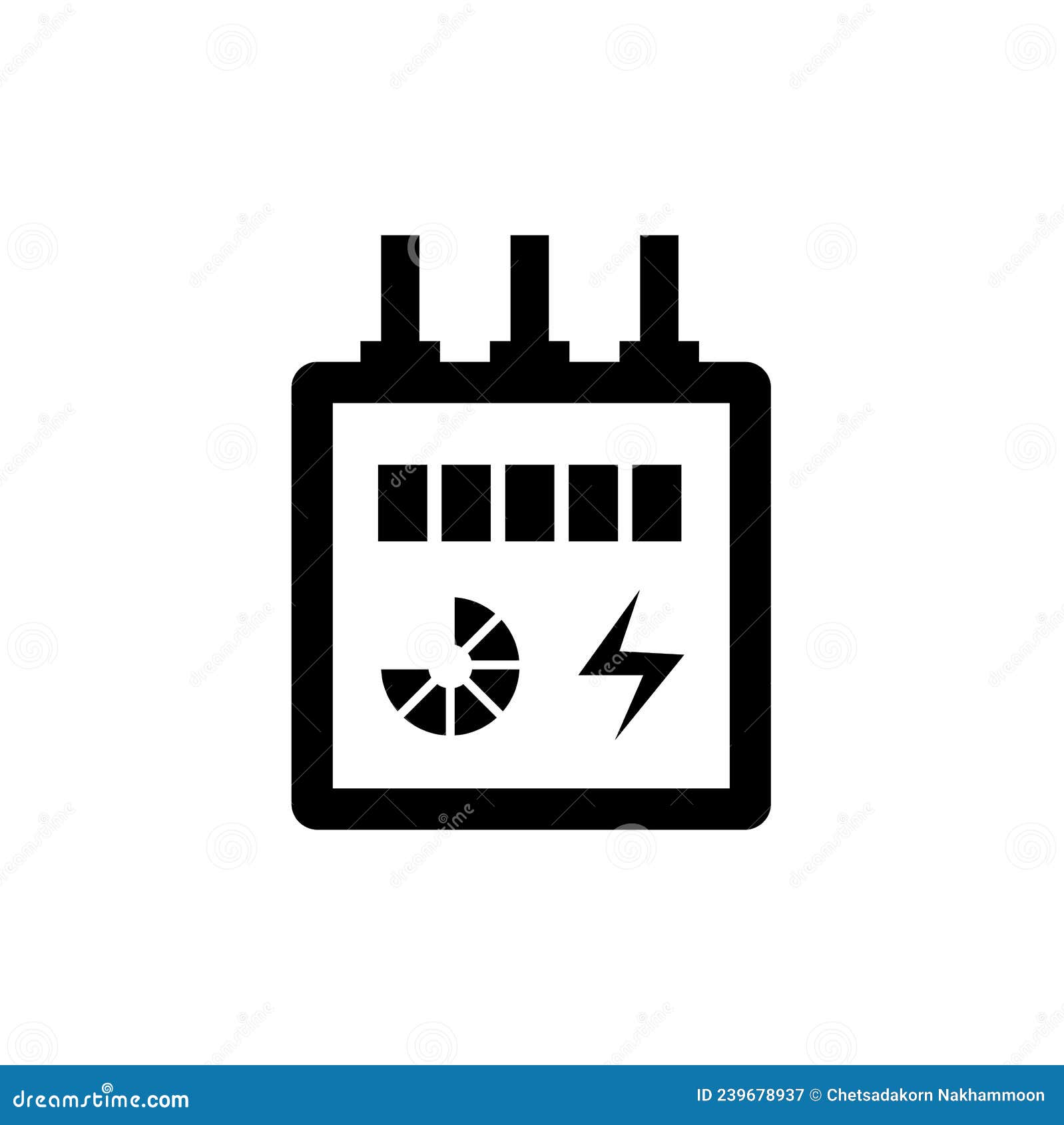 Electric Meter Icon Vector Isolated on White Stock Vector ...