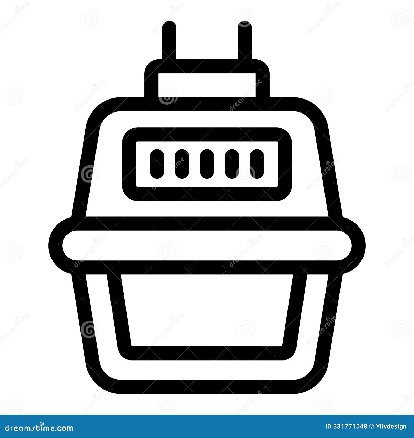 Electric Meter Measuring Power Consumption Icon Stock Vector ...