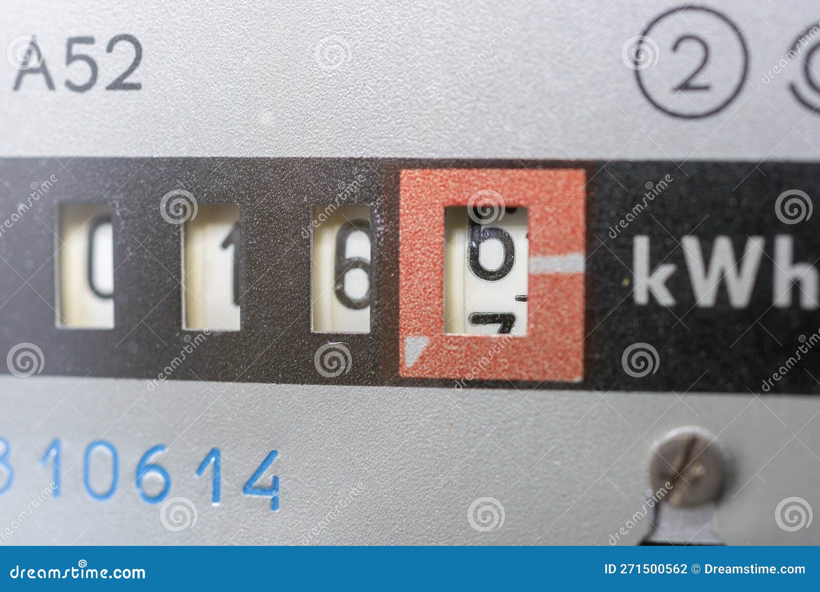 Electric Meter for Reading the Meter Reading Stock Photo - Image of ...