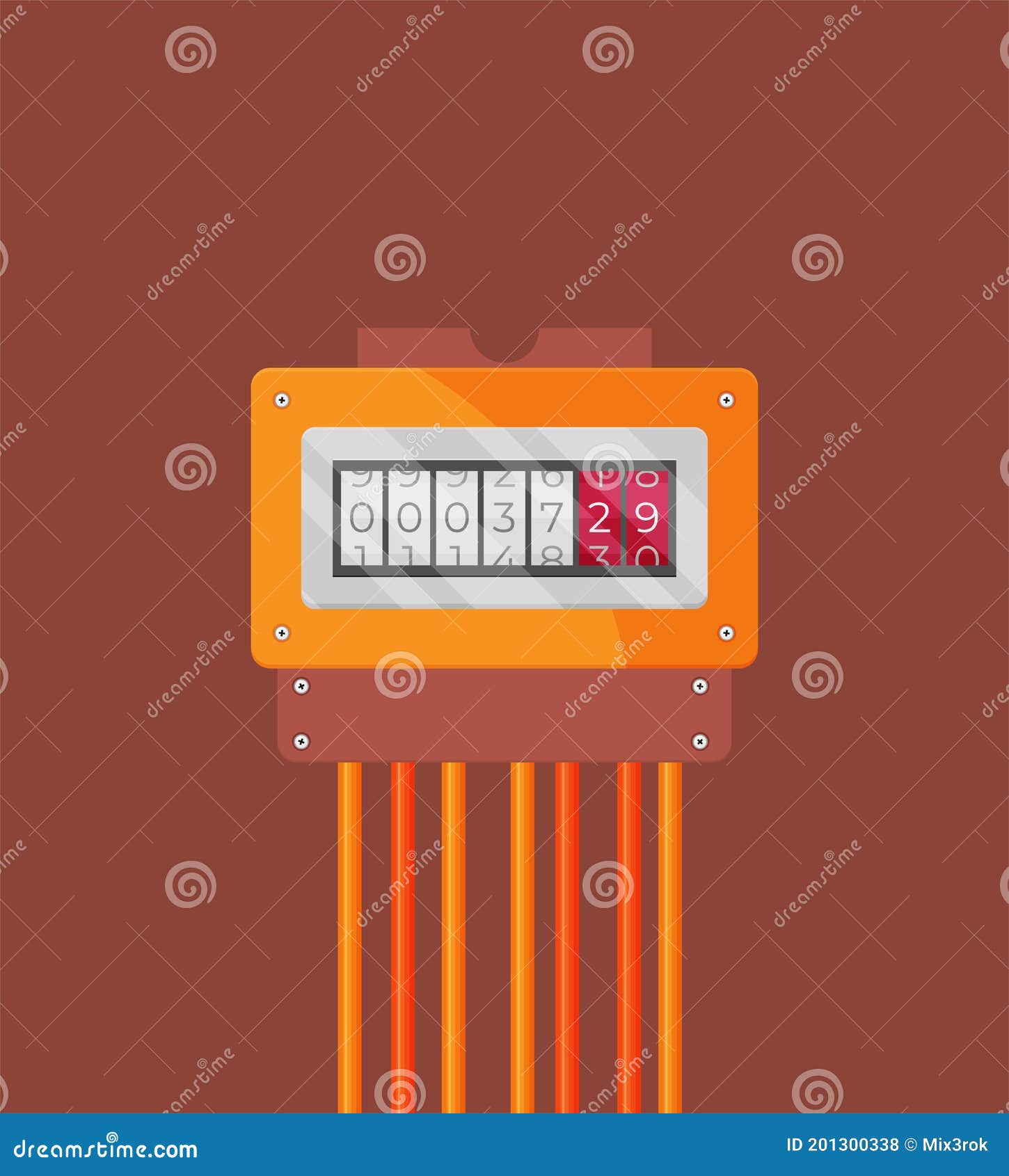 Electric Meter Vector Flat Isolated on Color Background Stock Vector ...