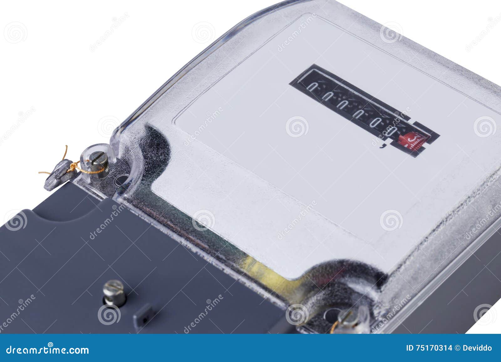 The electric meter stock photo. Image of white, background - 75170314
