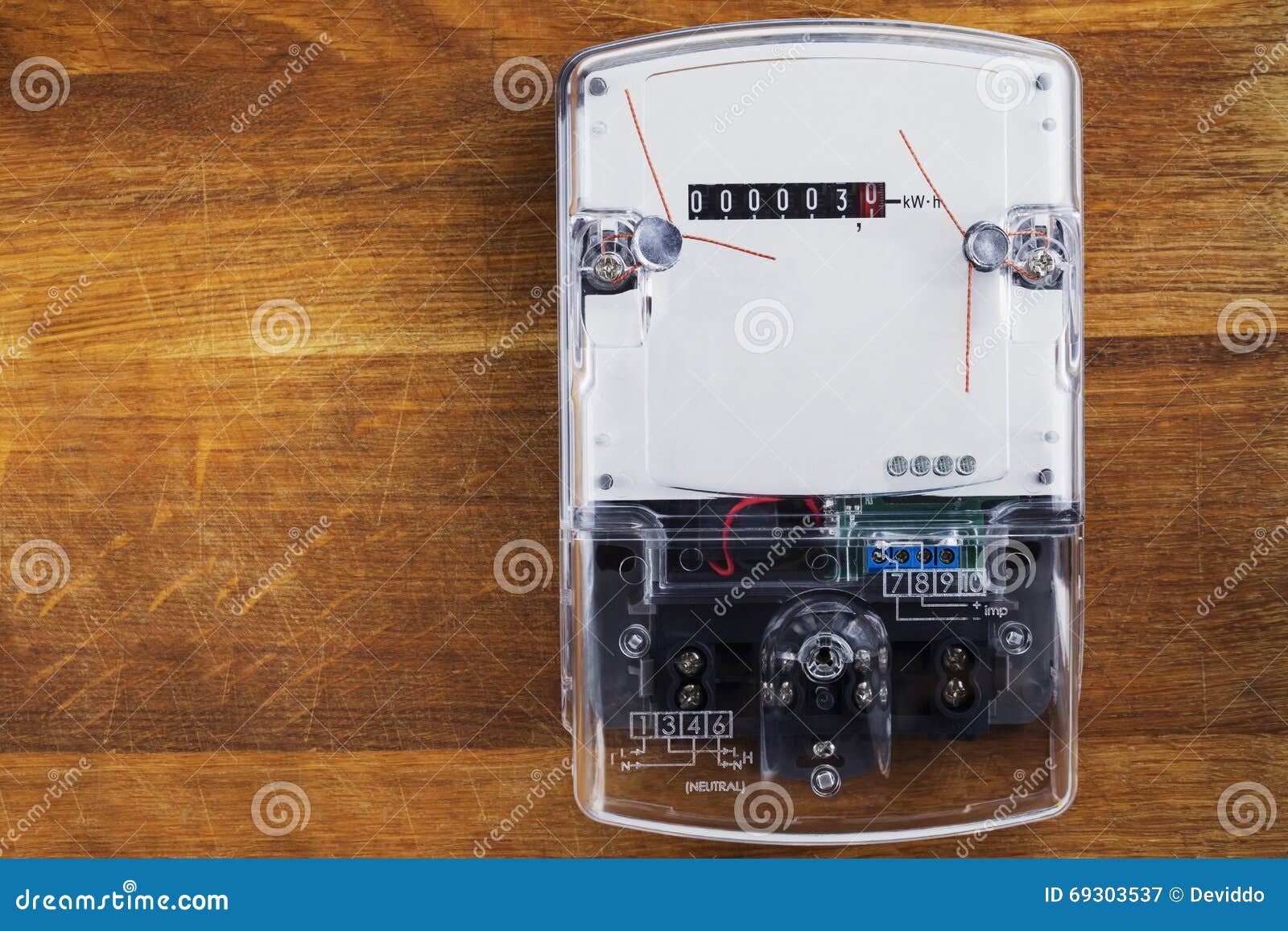 The electric meter stock image. Image of energy, wall - 69303537