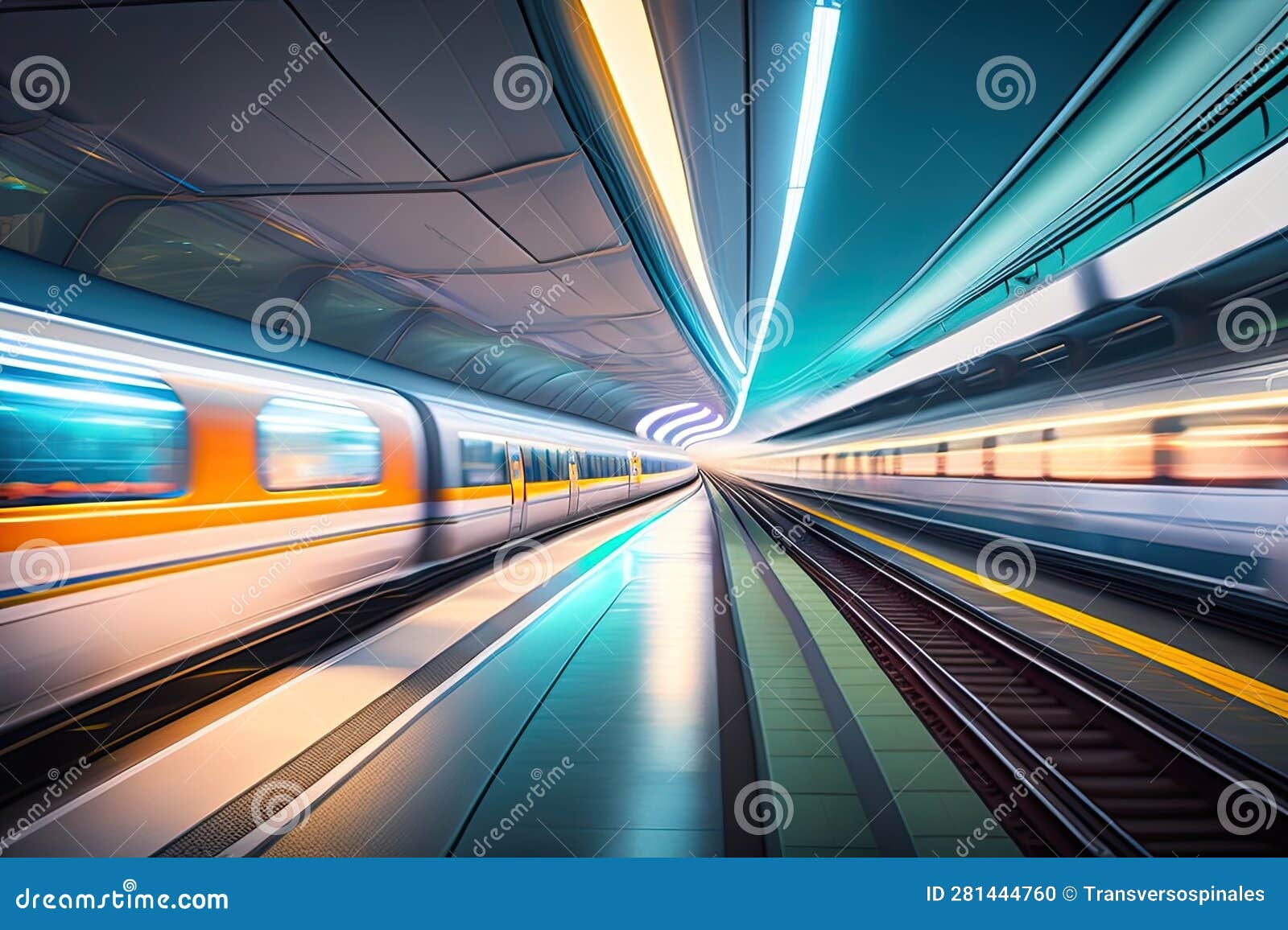 Electric Metro Subway Train Illustration Stock Illustration ...