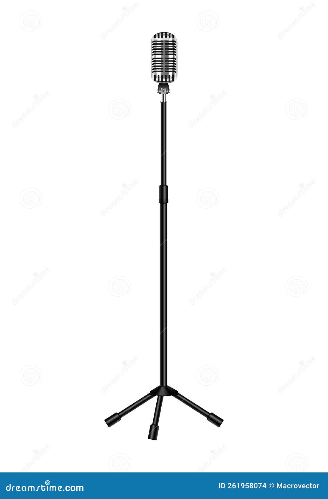 Electric Microphone Stand Compositon Stock Vector - Illustration of ...