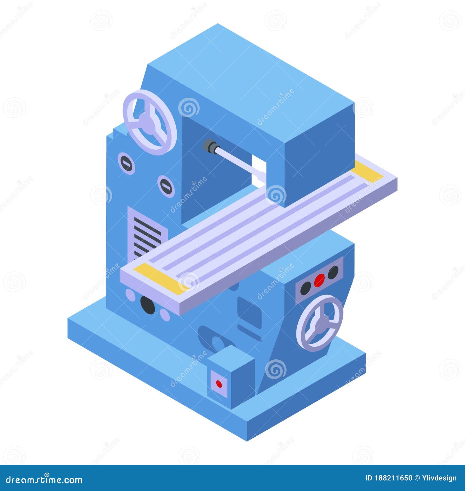 Electric Milling Machine Icon, Isometric Style Stock Vector ...