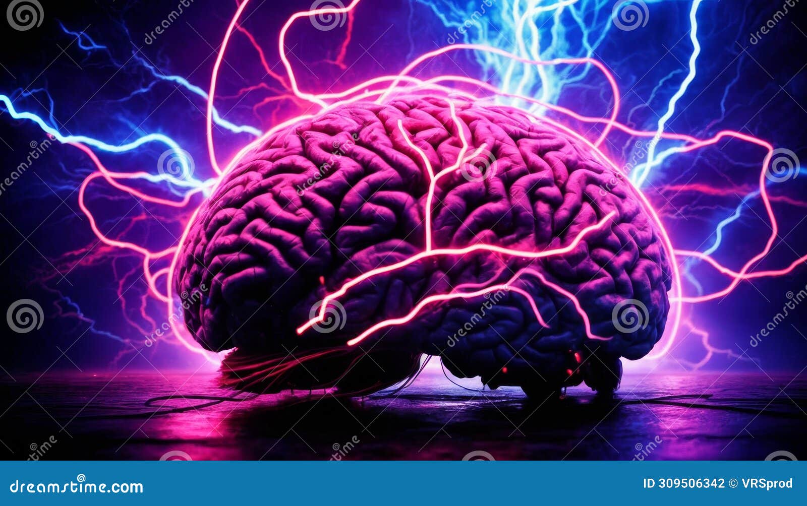 Electric Mind Visualization Stock Photo - Image of neurological ...
