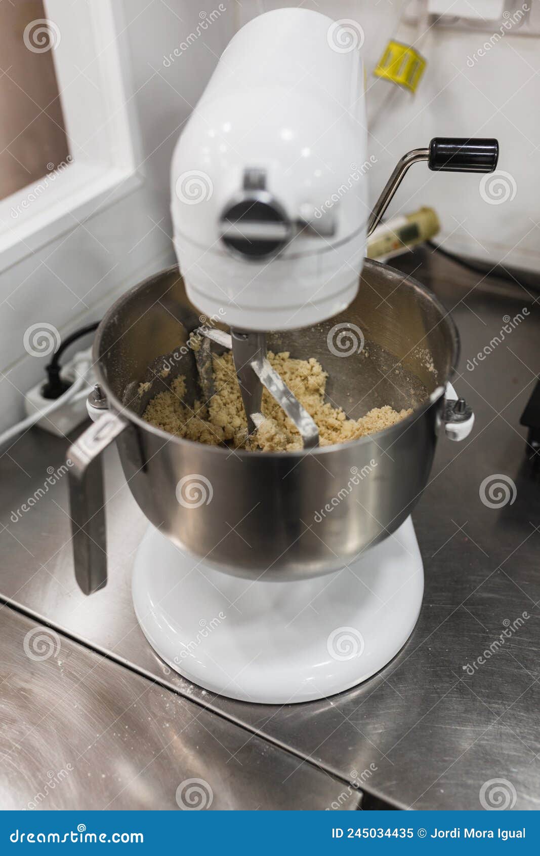 Electric Mixer Beating Mixture in a Pastry Stock Image - Image of fresh ...