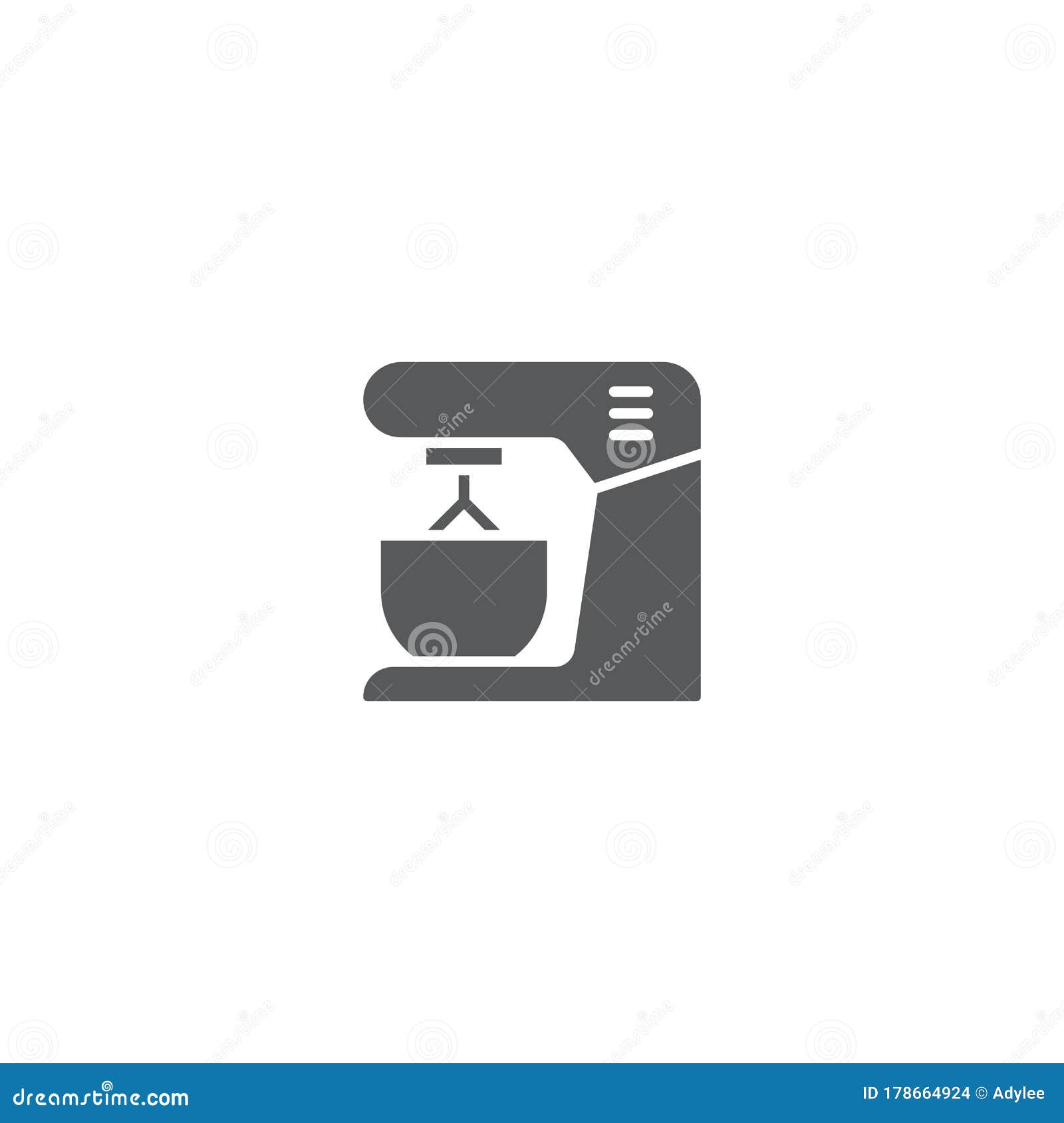 Electric Mixer Vector Icon Symbol Isolated on White Background Stock ...