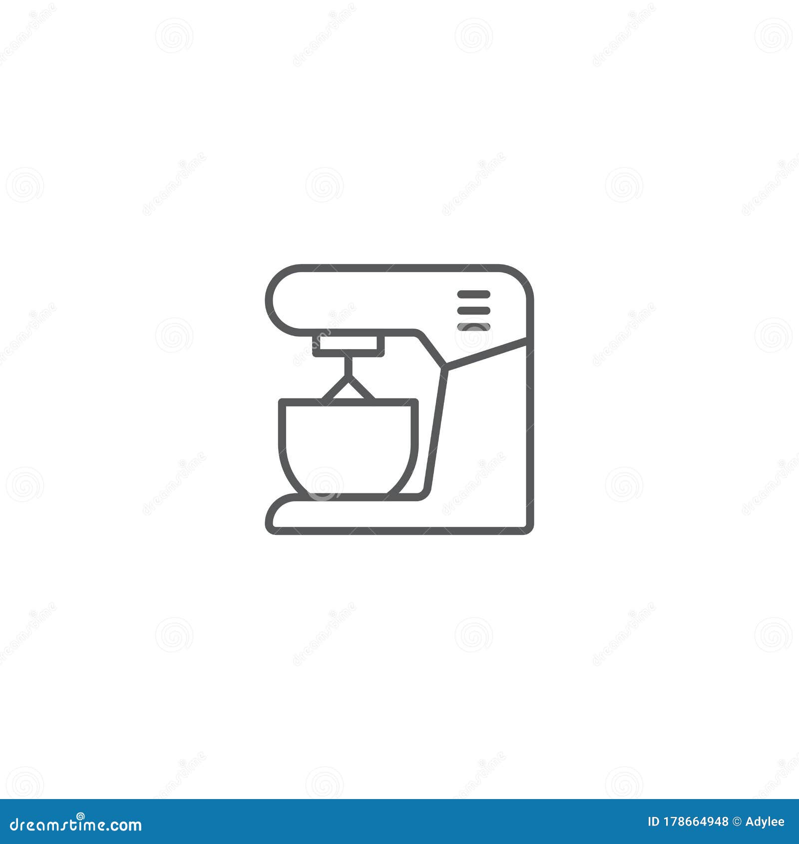 Electric Mixer Vector Icon Symbol Isolated on White Background Stock ...