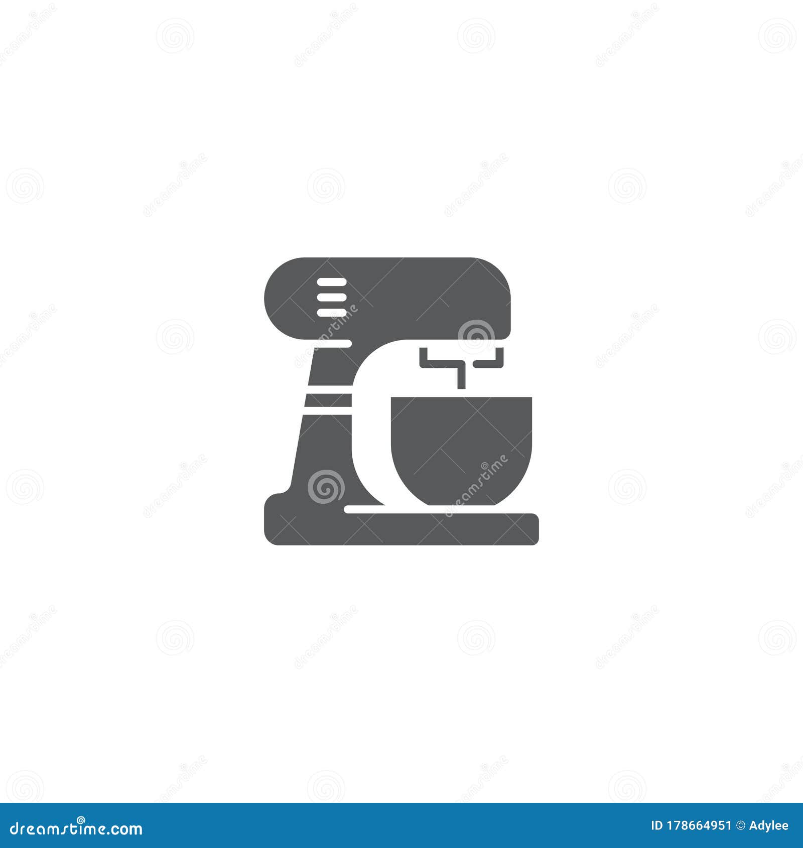 Electric Mixer Vector Icon Symbol Isolated on White Background Stock ...