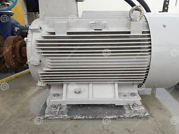 Electric Motor and Pump on Baseplate with New Fountation Stock Image ...