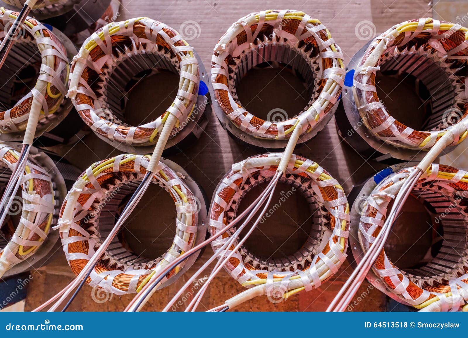 Electric motor copper stock photo. Image of copper, iron - 64513518