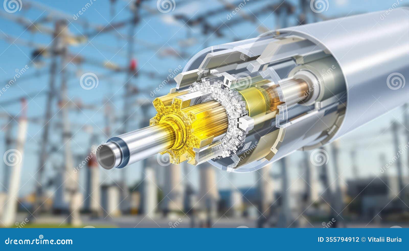 Rotor And Stator Of Car Alternator Generator Or Electric Motor Isolated ...