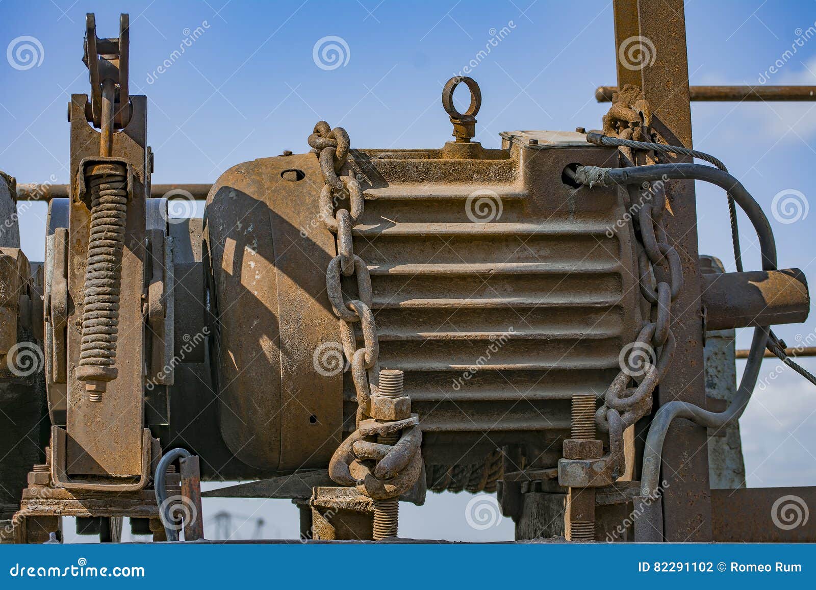 Electric motor. stock photo. Image of mining, industrial - 82291102
