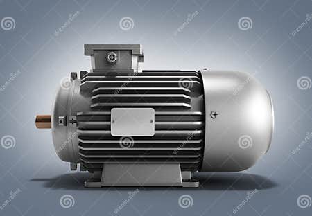 Electric Motor Generator 3d Render on a Gradient Background Stock ...