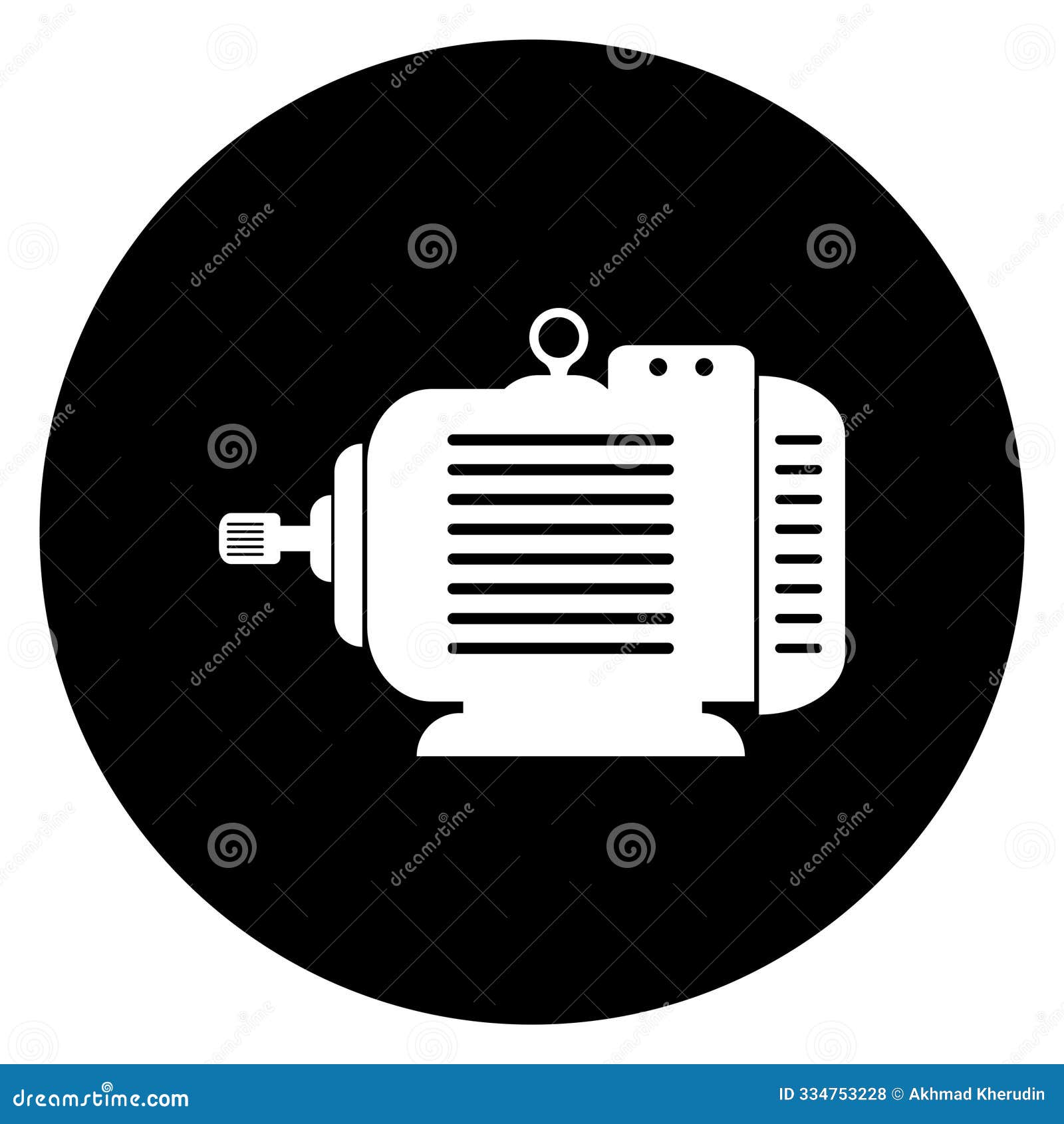 Electric Motor Icon Logo Design Stock Illustration - Illustration of ...