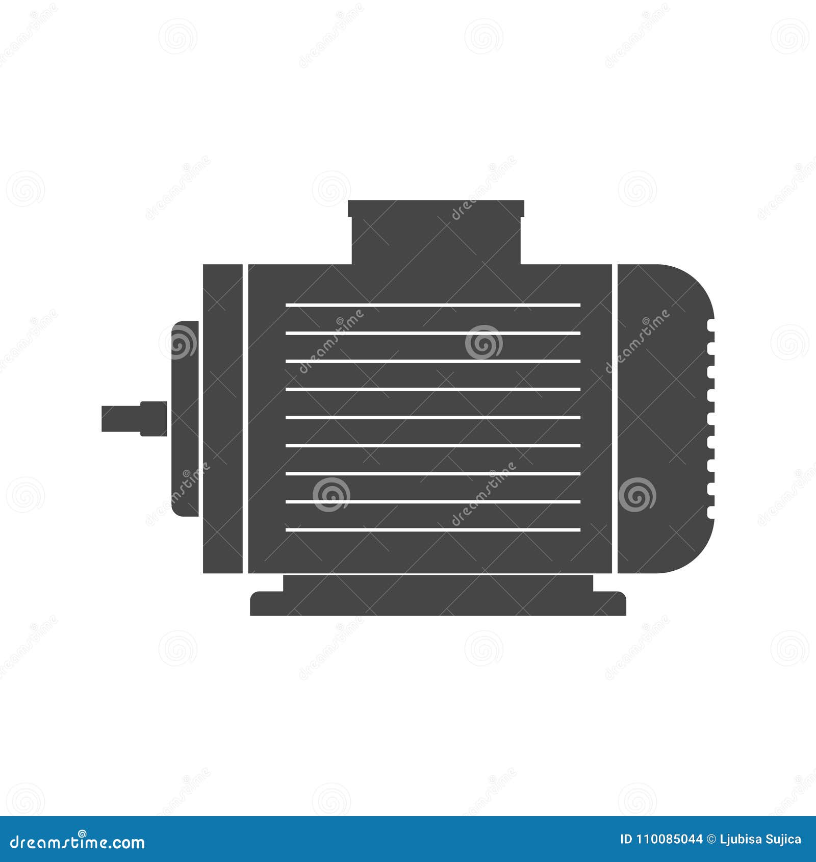 Electric motor icon stock vector. Illustration of badge - 110085044