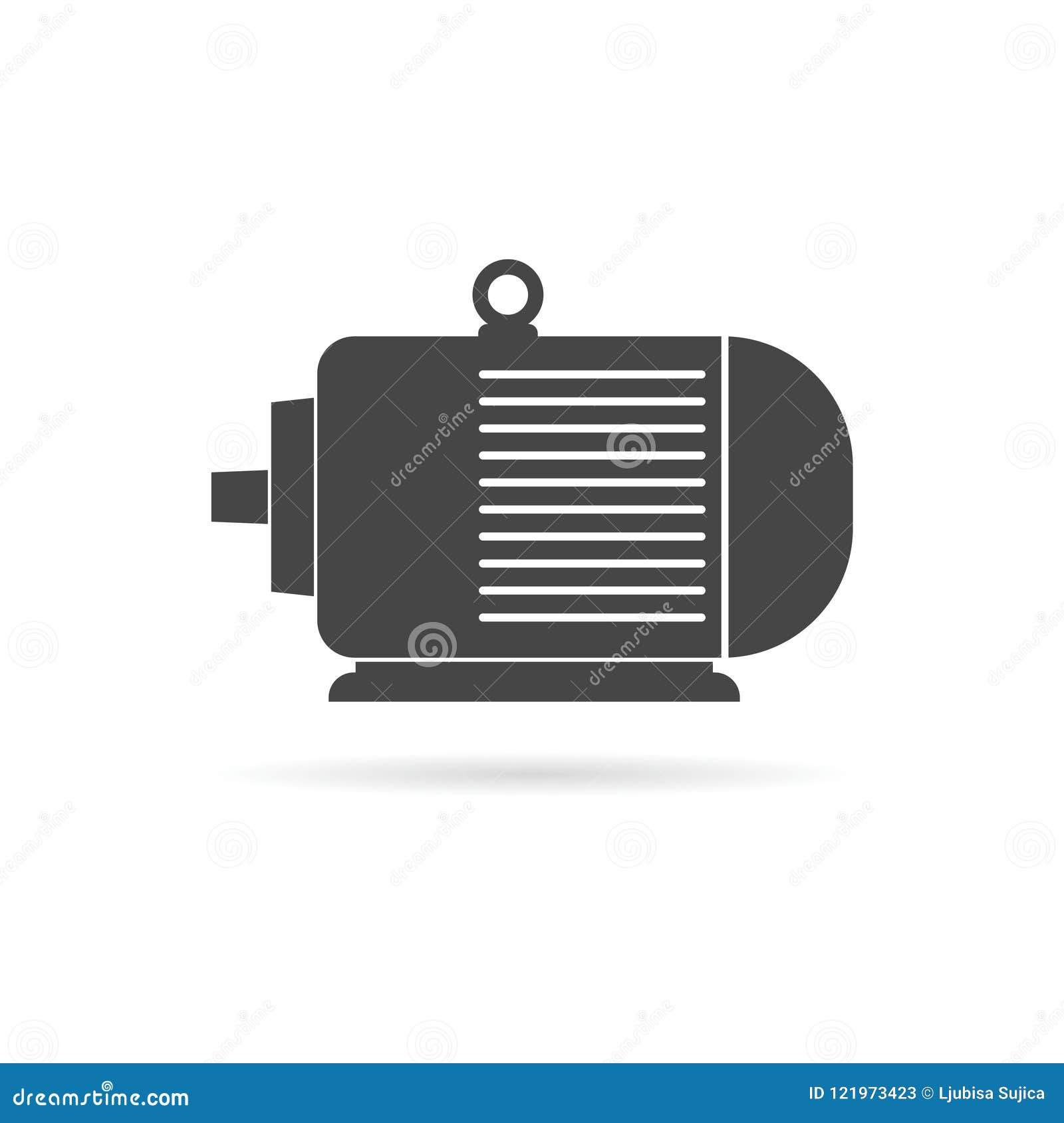 Electric motor icon stock vector. Illustration of circle - 121973423