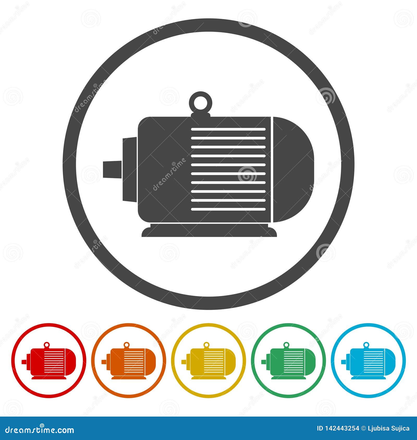 Electric motor icon stock vector. Illustration of repair - 142443254