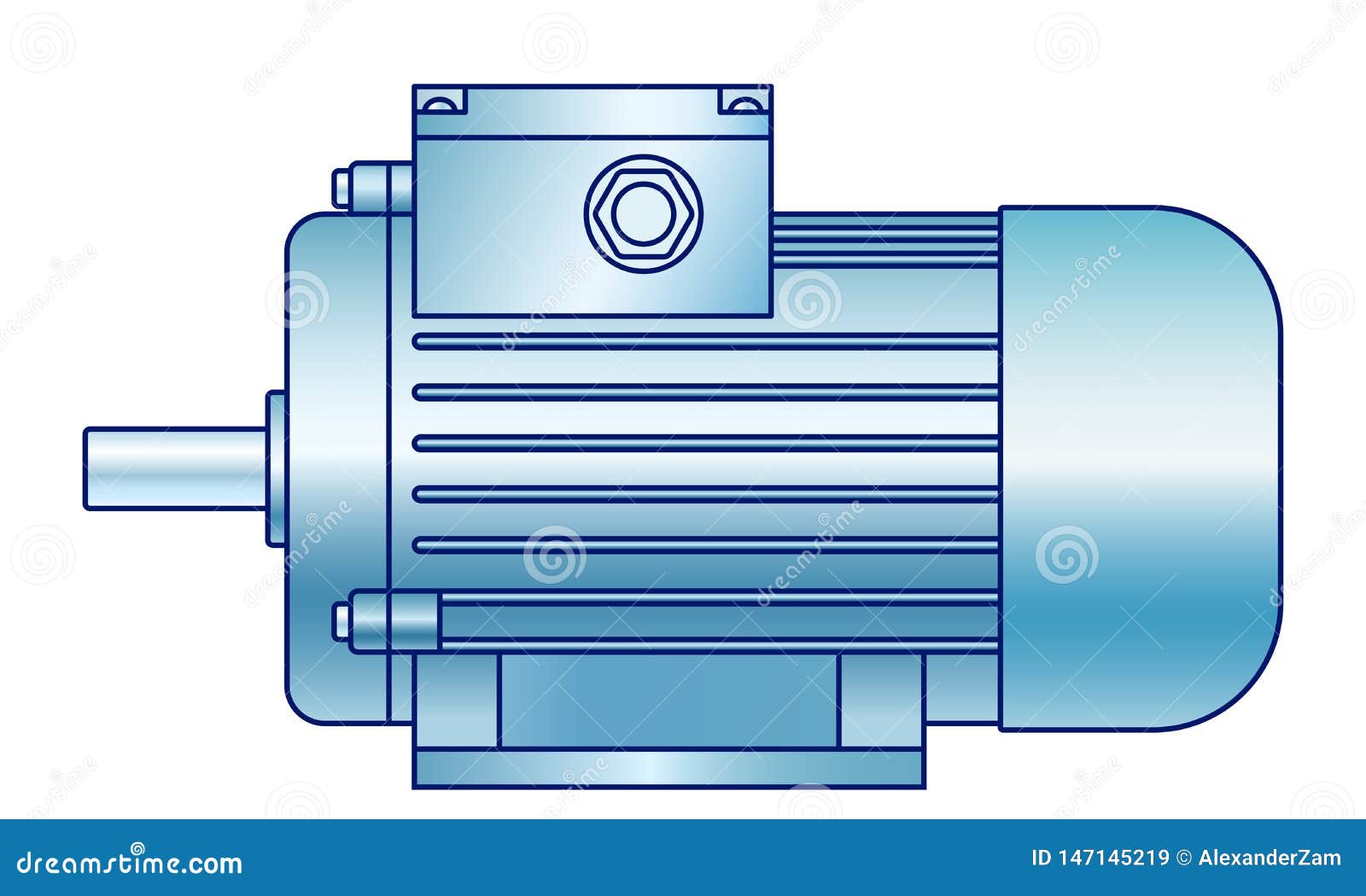 Electric Motor Illustration Stock Vector - Illustration of service ...