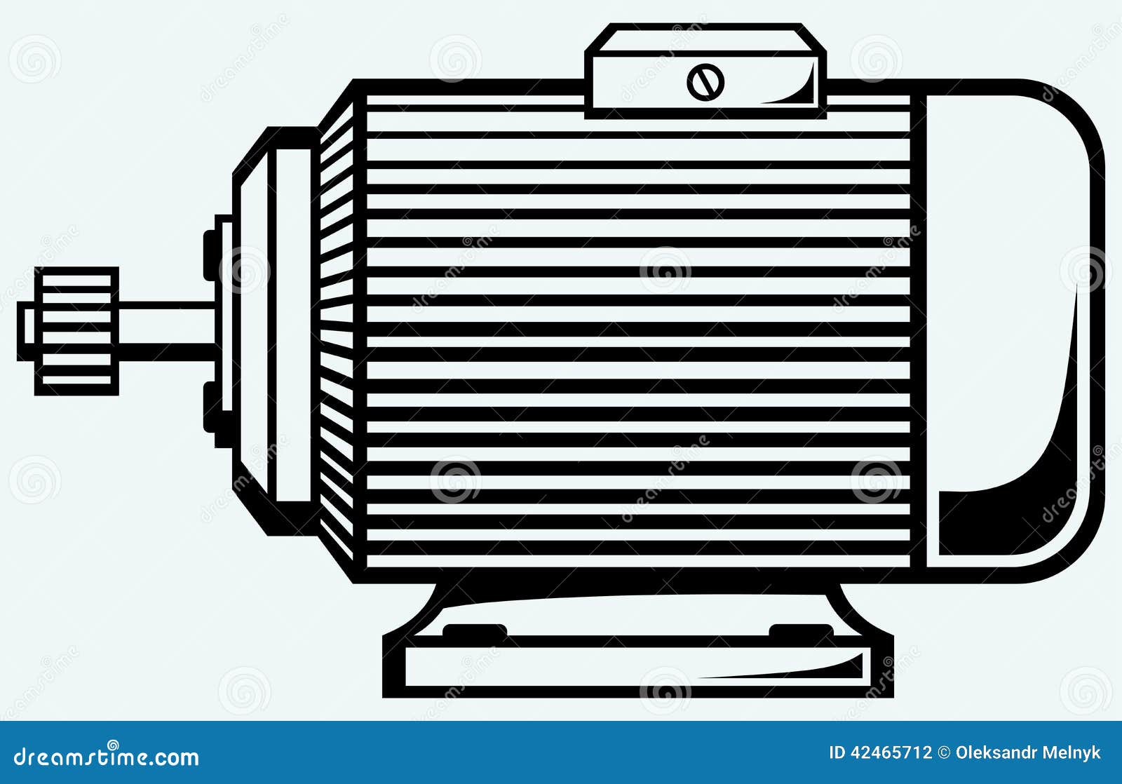 Electric Motor Spare Parts For Stator Assembly 3D Rendering Isolated On ...