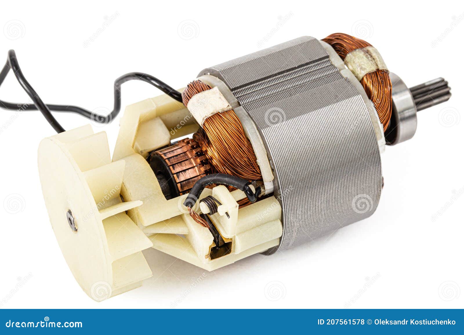 Electric Motor Isolated on a White Background Stock Photo - Image of ...