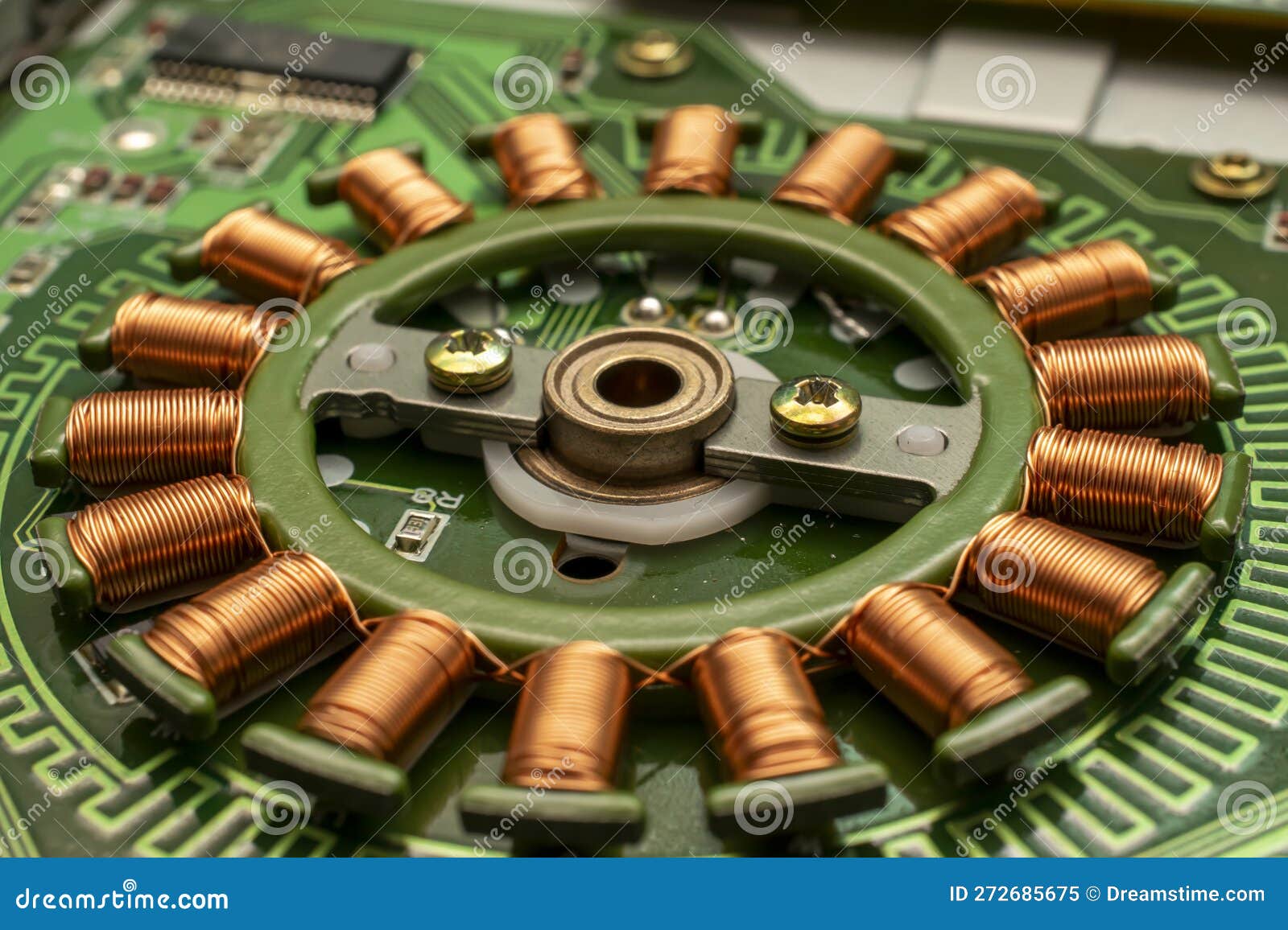Electric Motor, Magnetic Drive, Copper Motor Coils Stock Image - Image ...