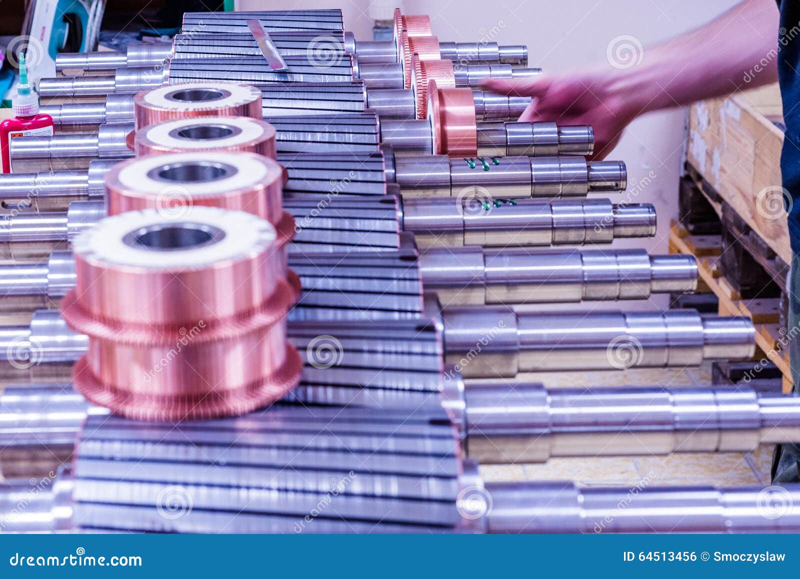 Electric motor production stock photo. Image of macro - 64513456
