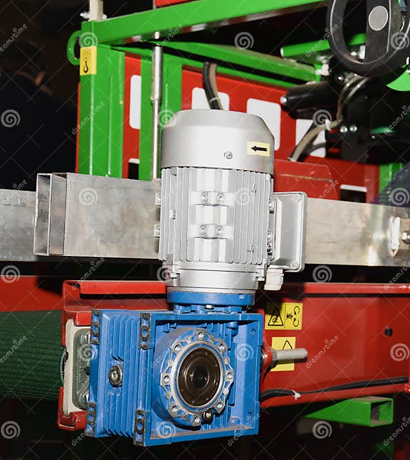 Electric Motor on a Production Machine Stock Photo - Image of technical ...
