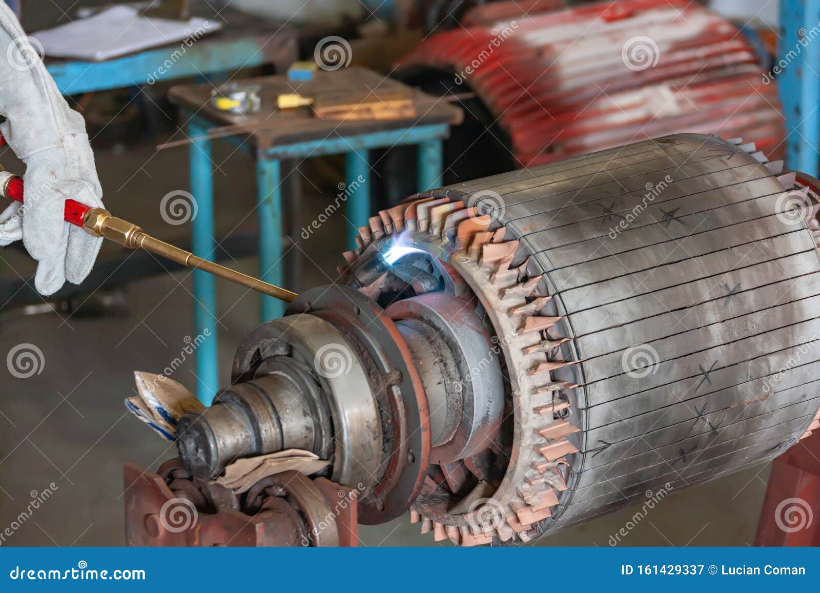 Electric motor repairs stock image. Image of switch - 161429337