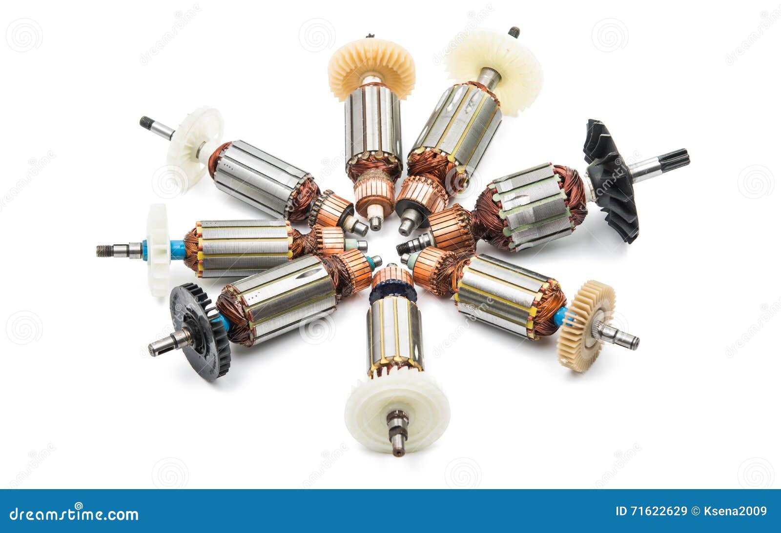 Electric Motor Rotor Isolated Stock Image - Image of iron, electrical ...