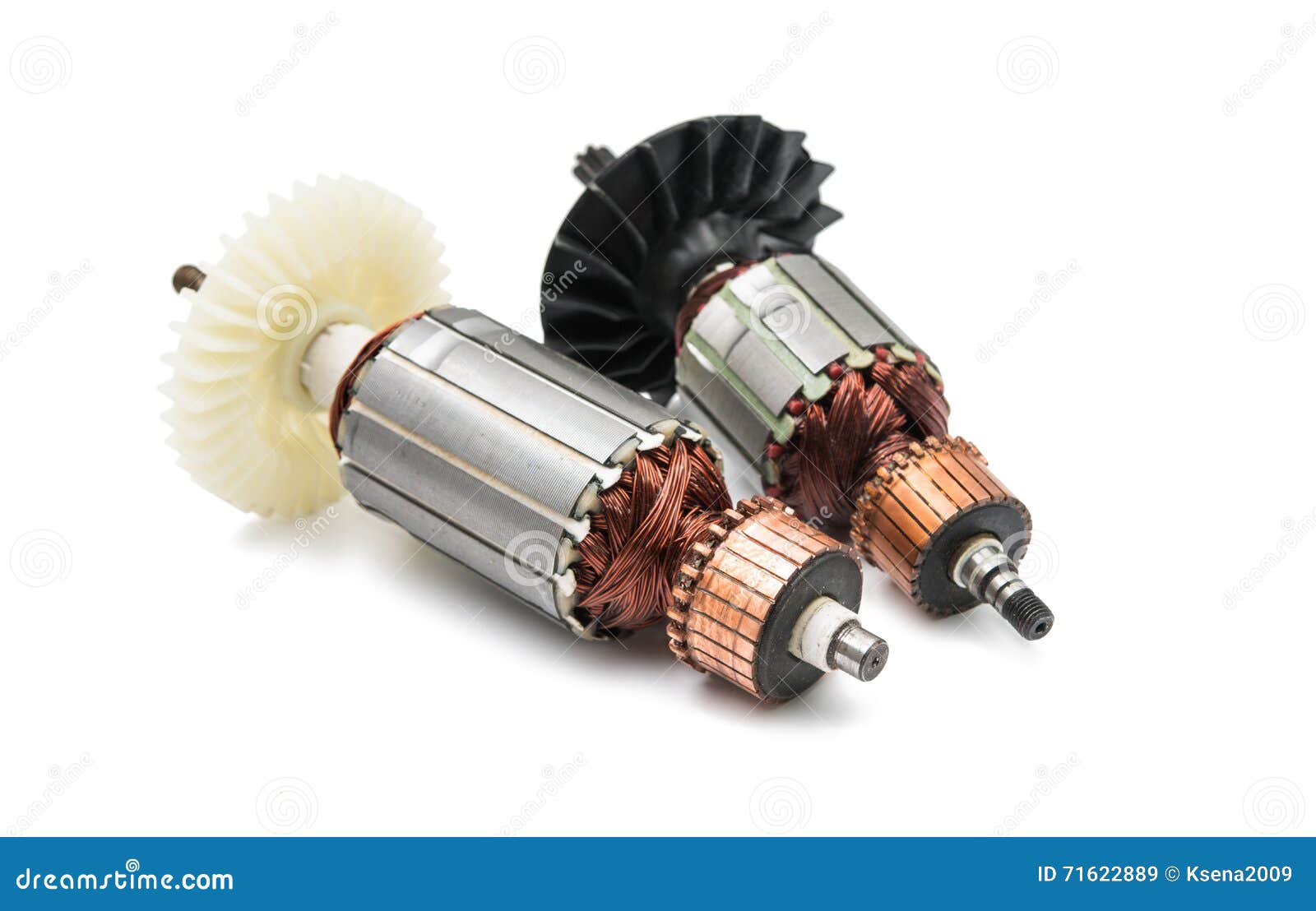Electric Motor Rotor Isolated Stock Image - Image of armature, gray ...