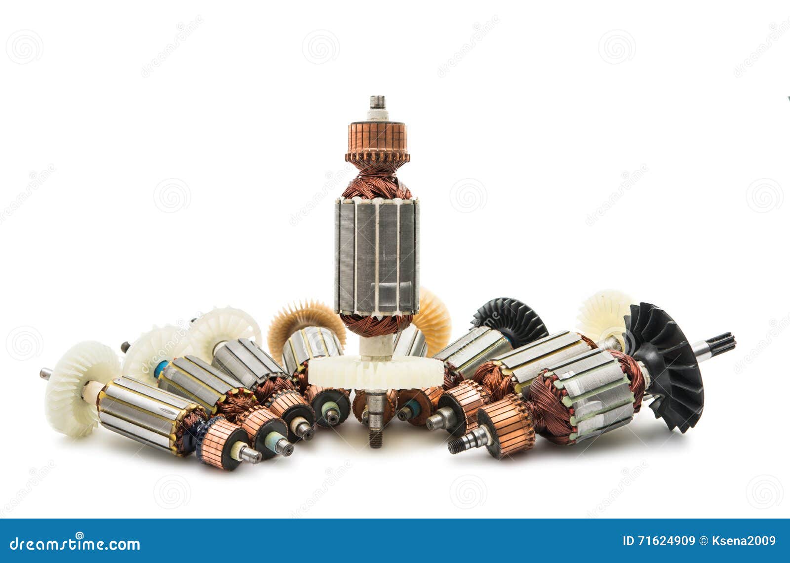 Electric Motor Rotor Isolated Stock Image - Image of device ...