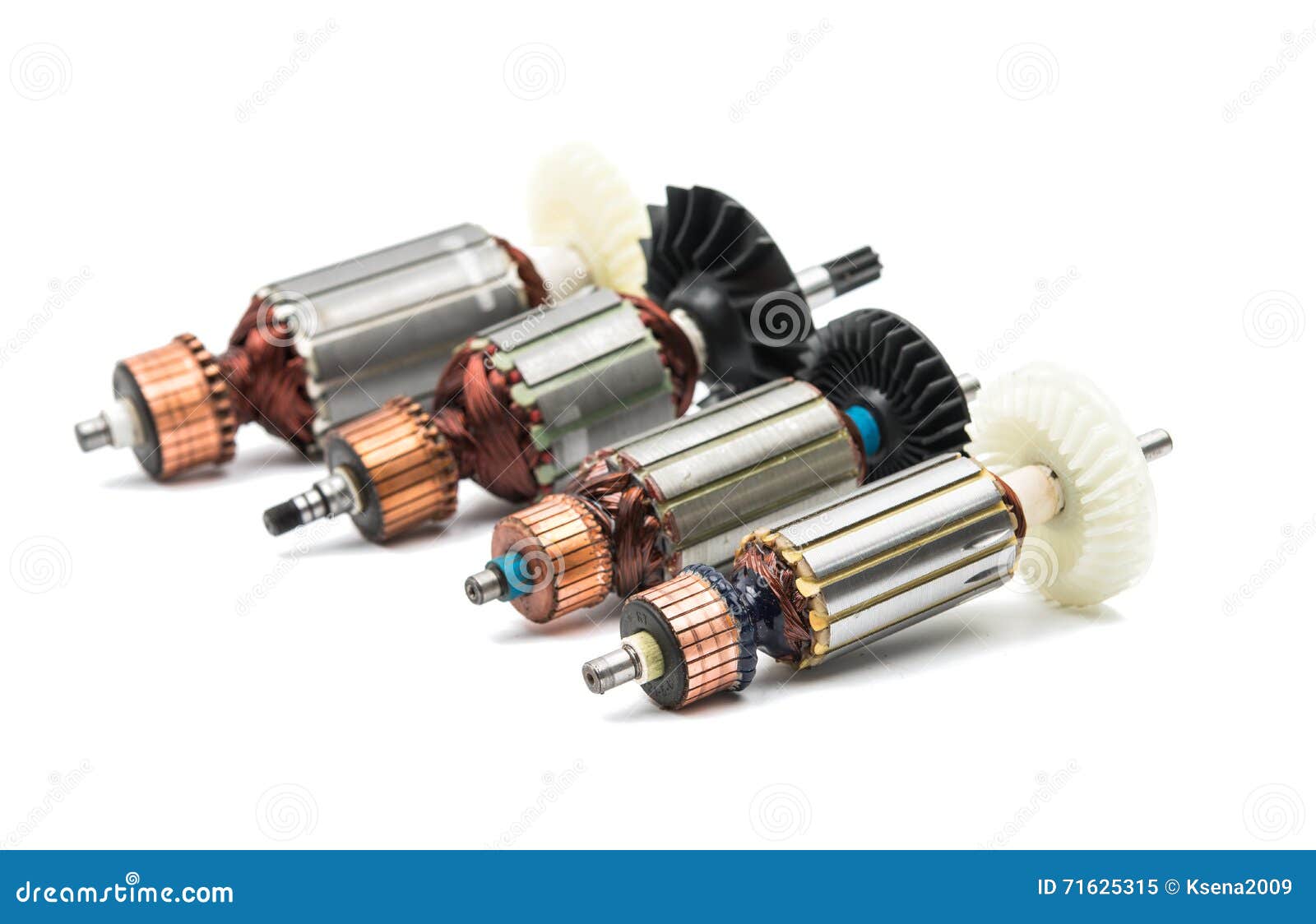 Electric Motor Rotor Isolated Stock Image - Image of electrical ...