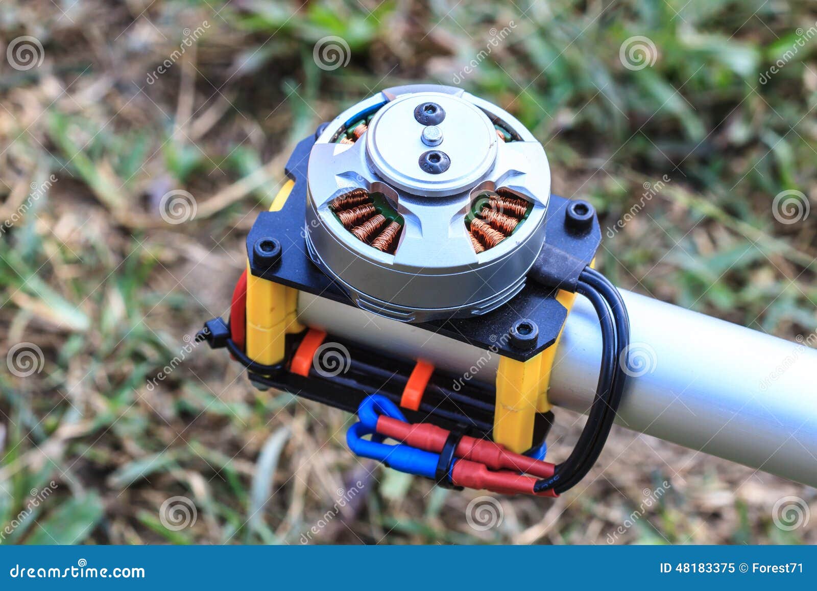 Electric Motor of a Small Size Stock Image - Image of core, copper ...