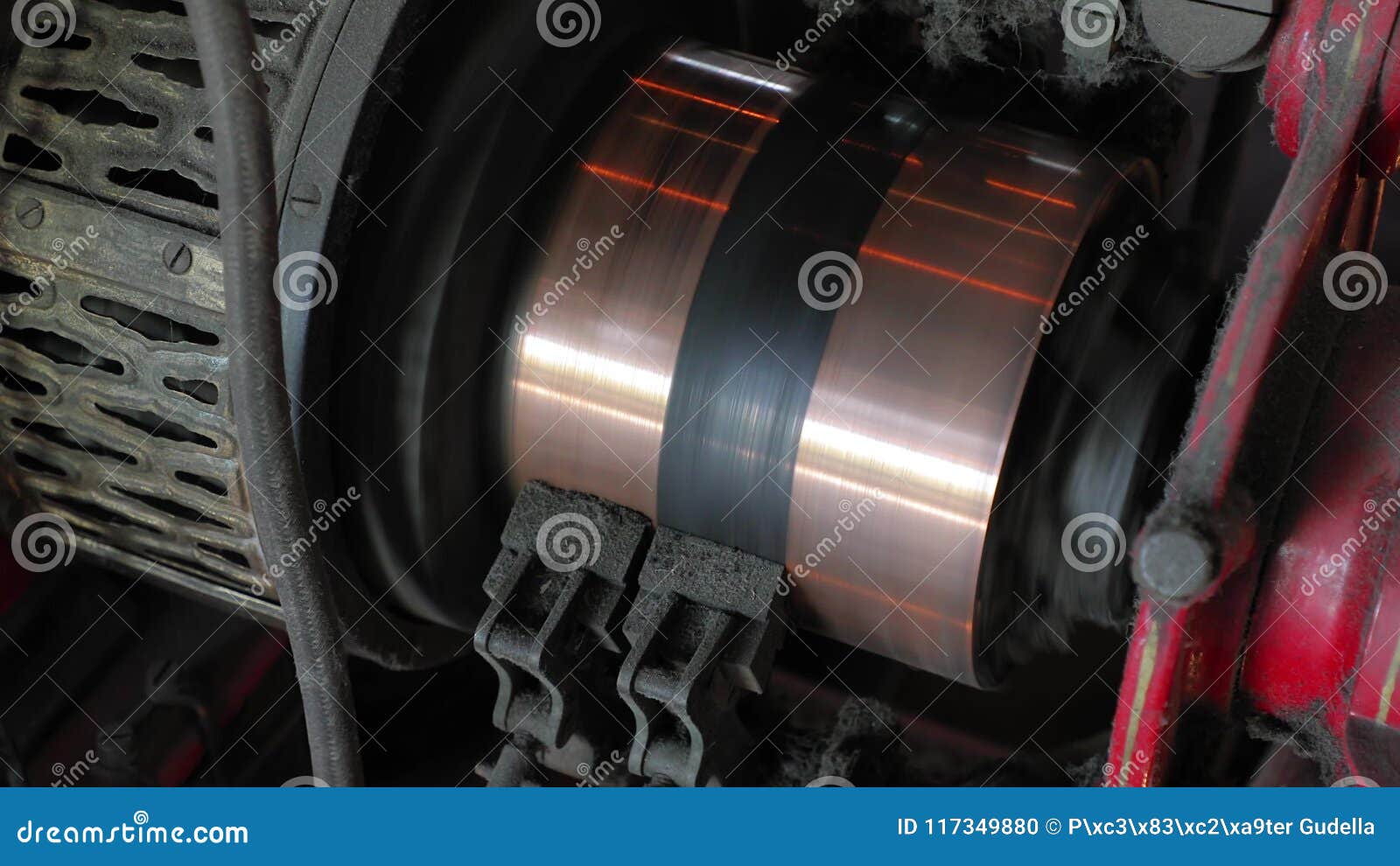 Electric motor spinning stock footage. Video of detail - 117349880