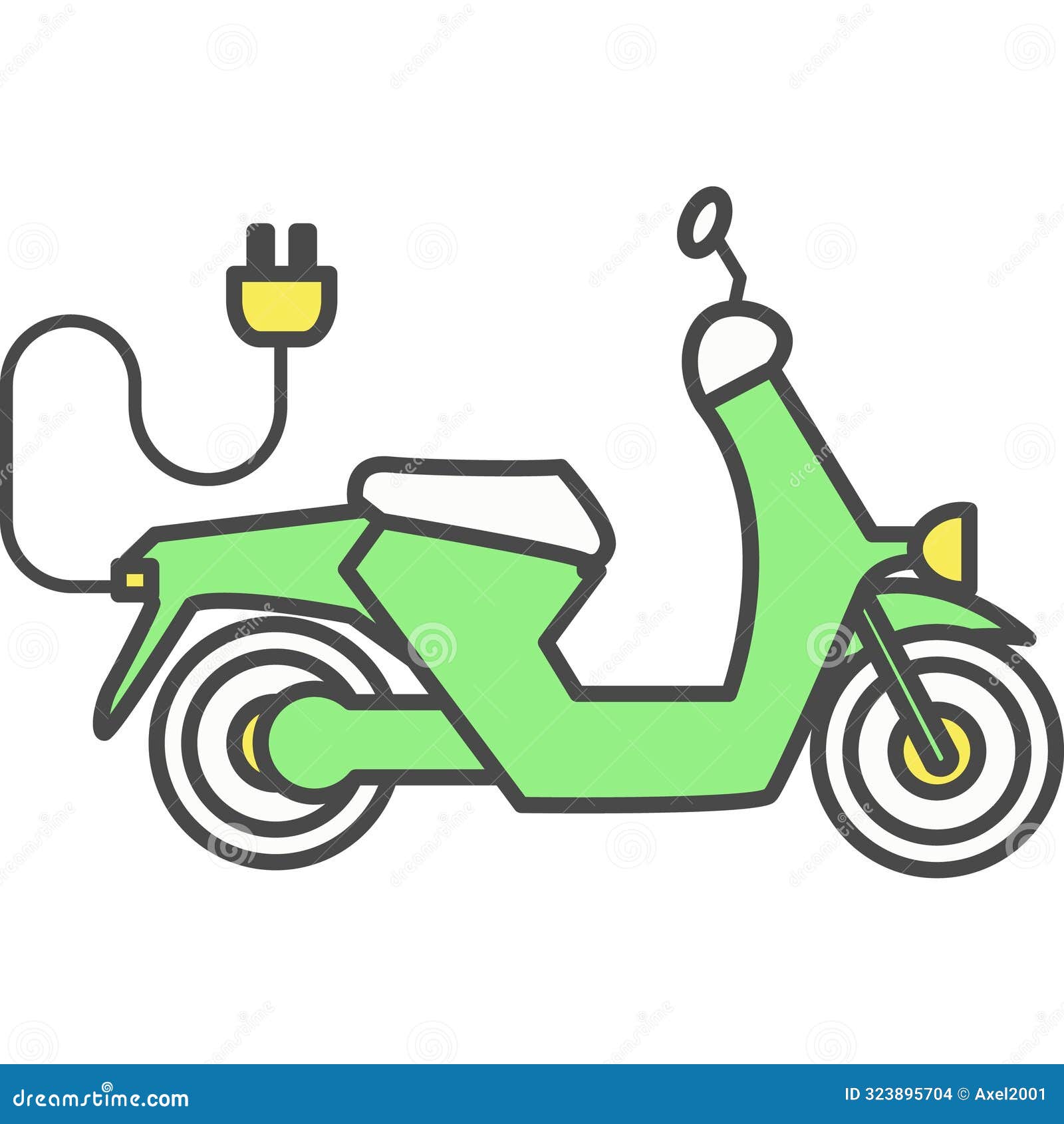 Electric Motorcycle Isolated Cartoon Vector Illustrations ...