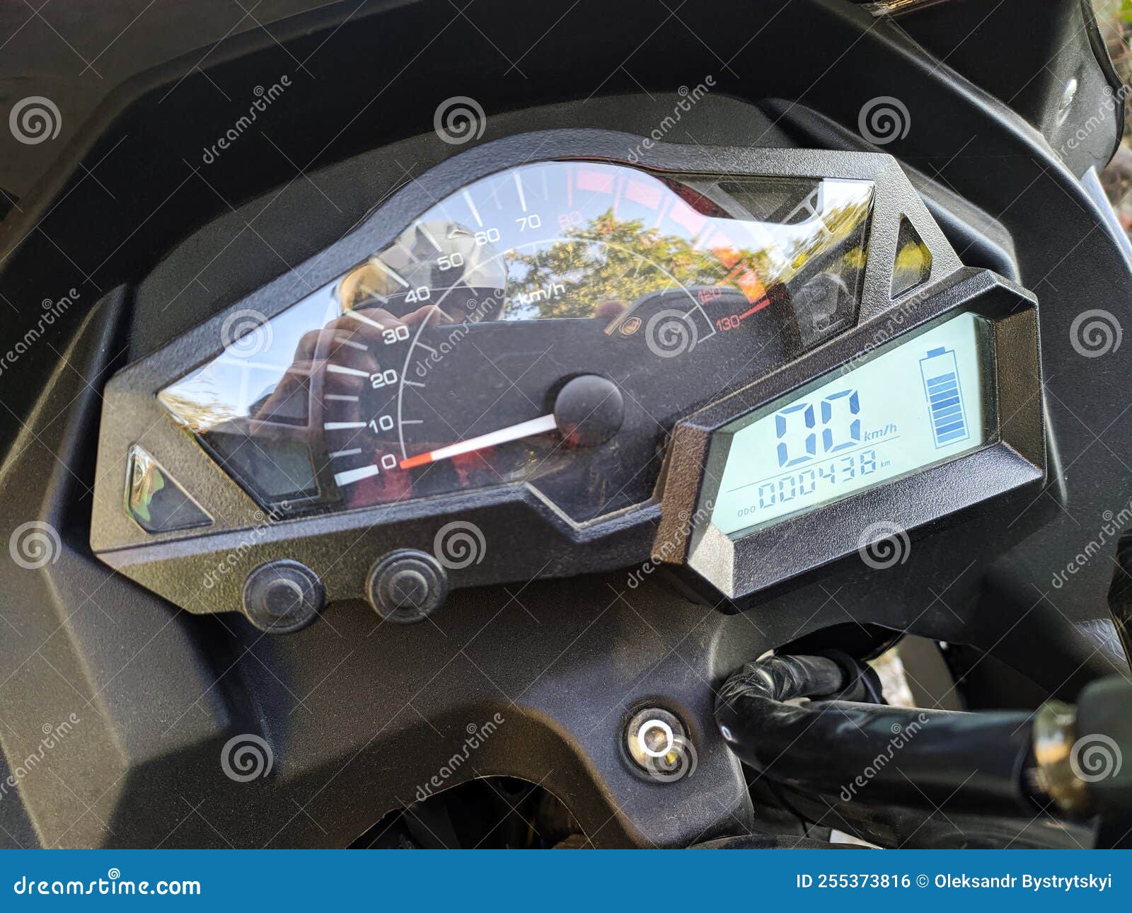 Electric Motorcycle Dashboard, Stock Photo - Image of battery ...