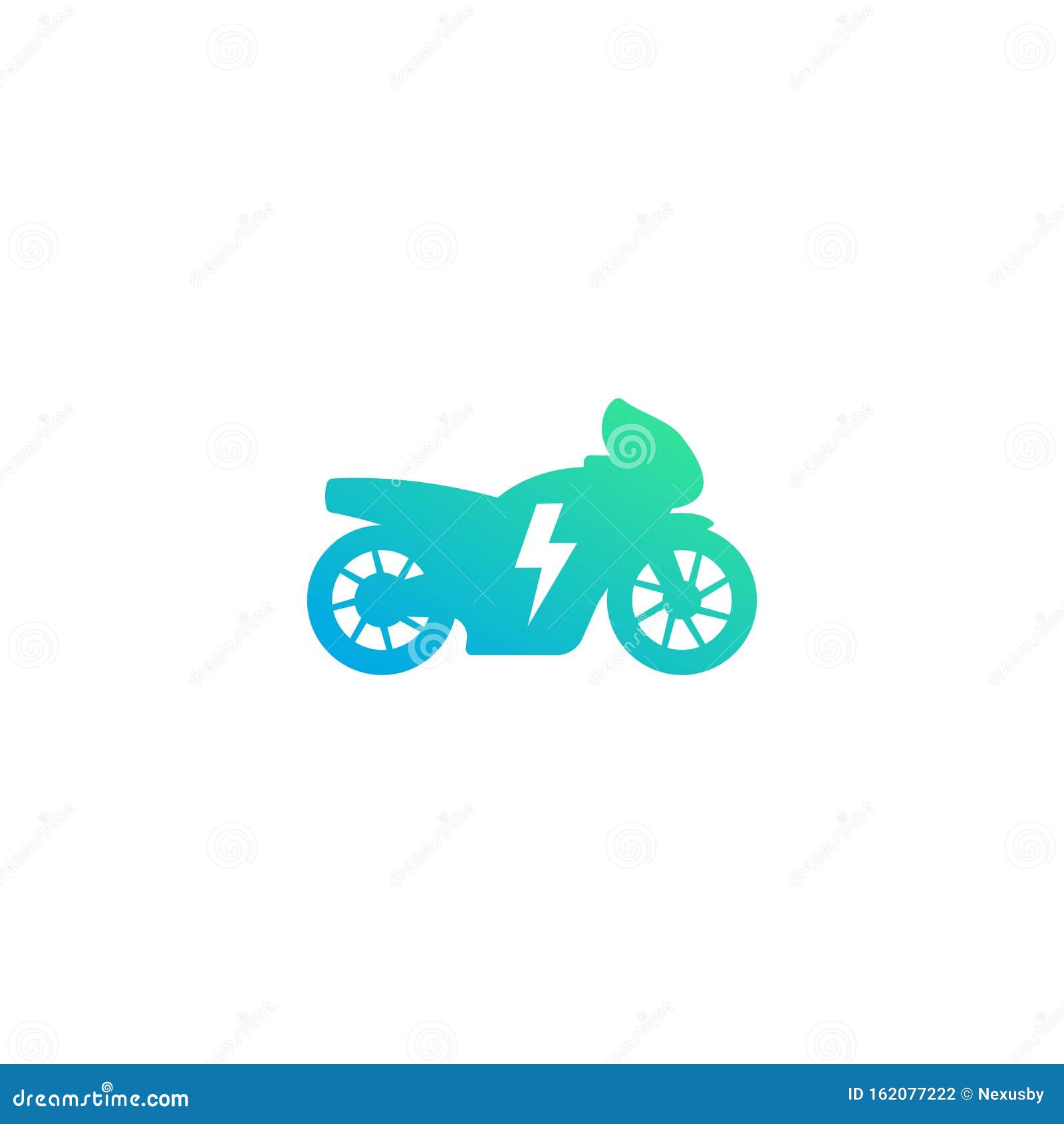 Electric Motorcycle Vector Icon on White Stock Vector - Illustration of ...