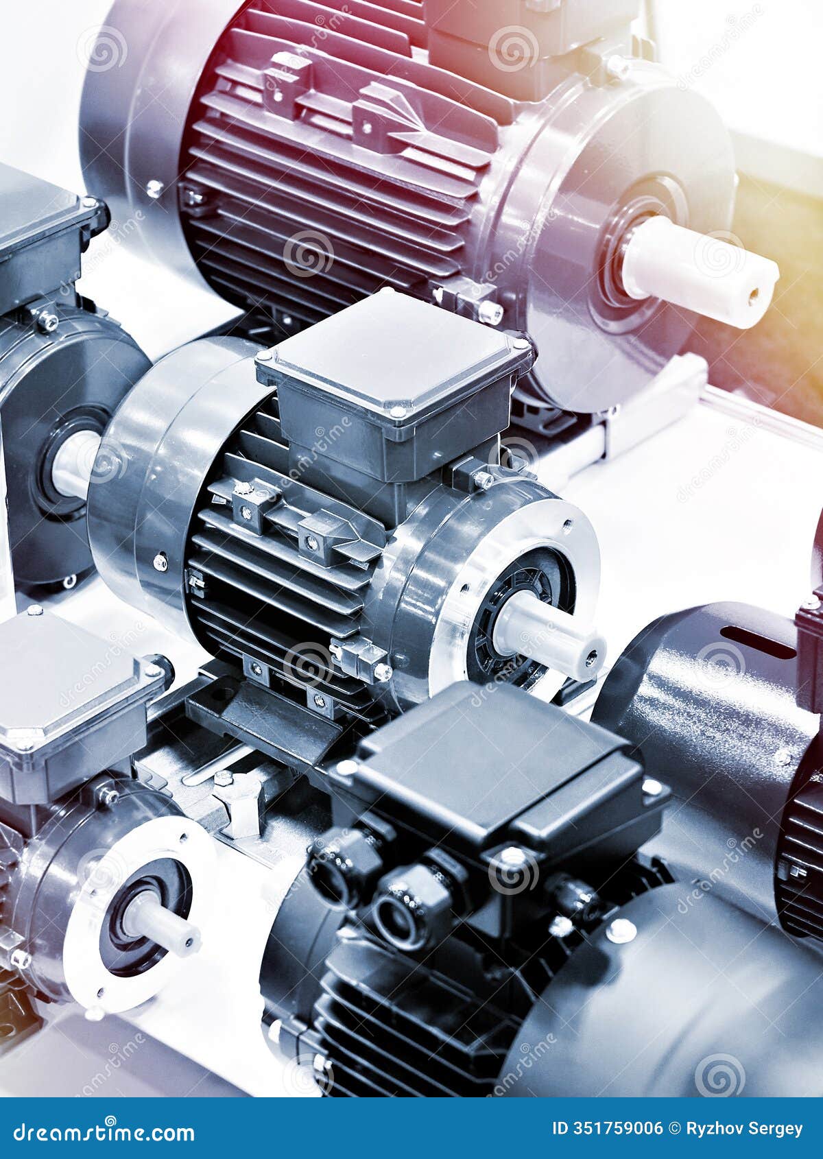 Electric motors stock photo. Image of motor, factory - 351759006