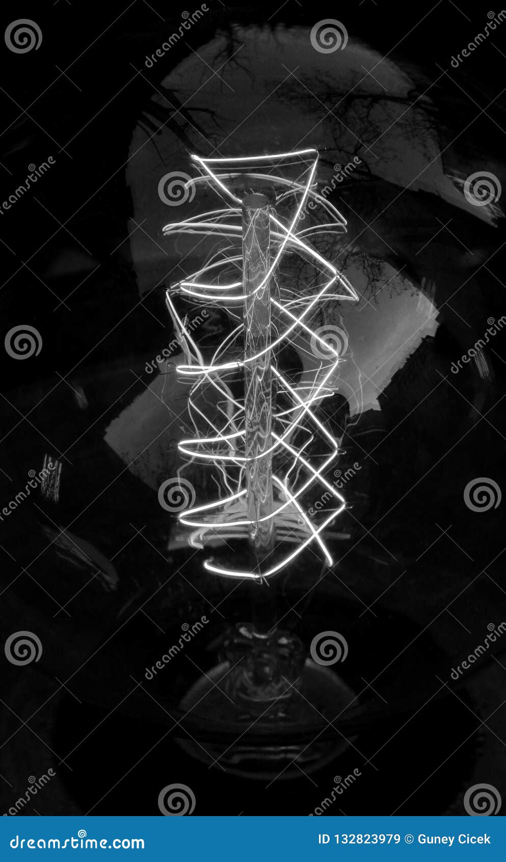 Electric Movement in the Lamp Stock Image - Image of aplusmn ...