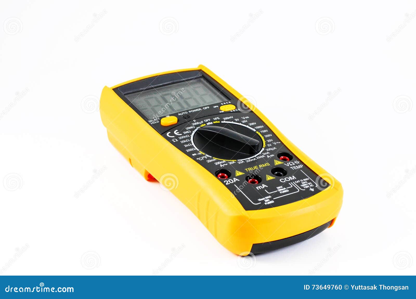 Electric Multimeter Isolated on White Stock Photo - Image of tool, load ...